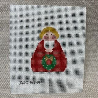 165-14 Georgette's Angel Red with Wreath