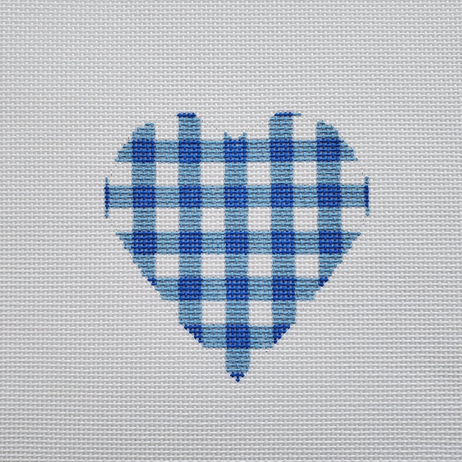 Small Blue Gingham Heart S41