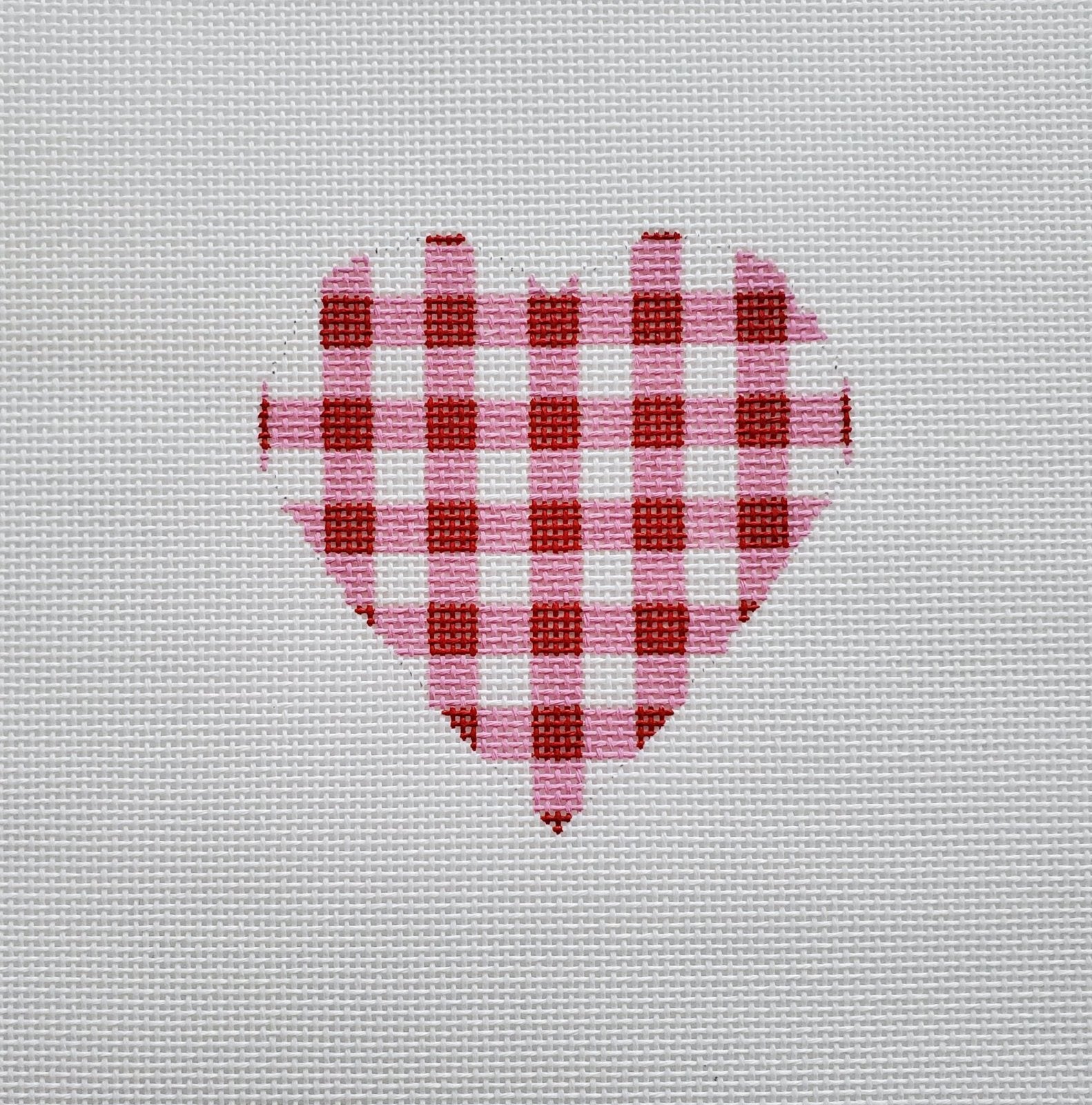 Small Red Gingham Heart S41